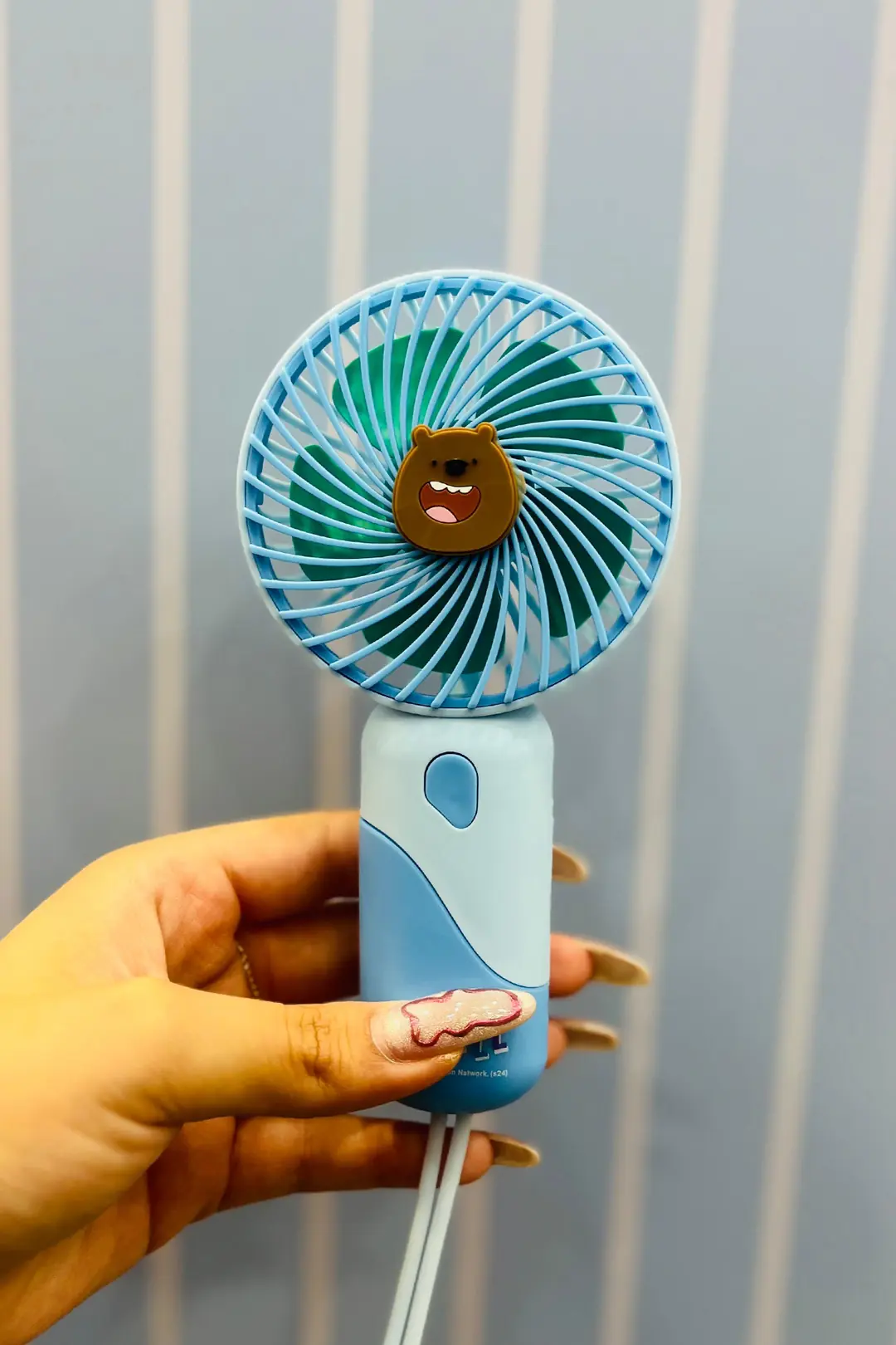 We Bare Bears Lisanslı Boz Ayı Figürlü Mini Fan | Miniso