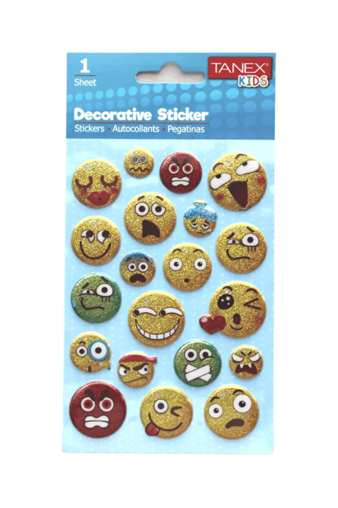 Tanex Emoji Desenli Simli Sticker | Miniso