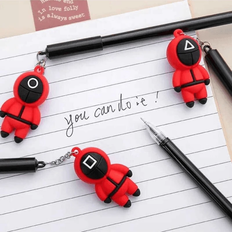 Squid Game Savaşçı Maske Figürlü Tükenmez Jel Kalem Küçük Boy | Miniso