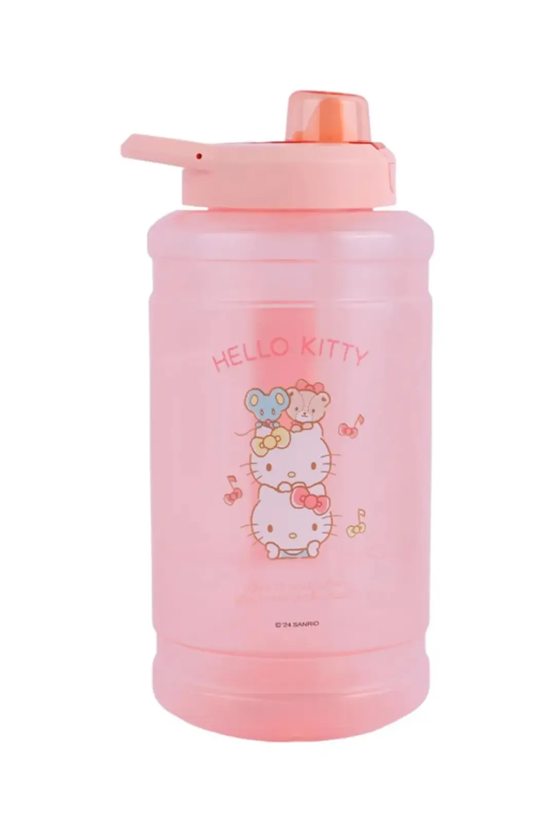 Sanrio Lisanslı Otomatik Kapaklı Büyük Plastik Şişe (1900ml)