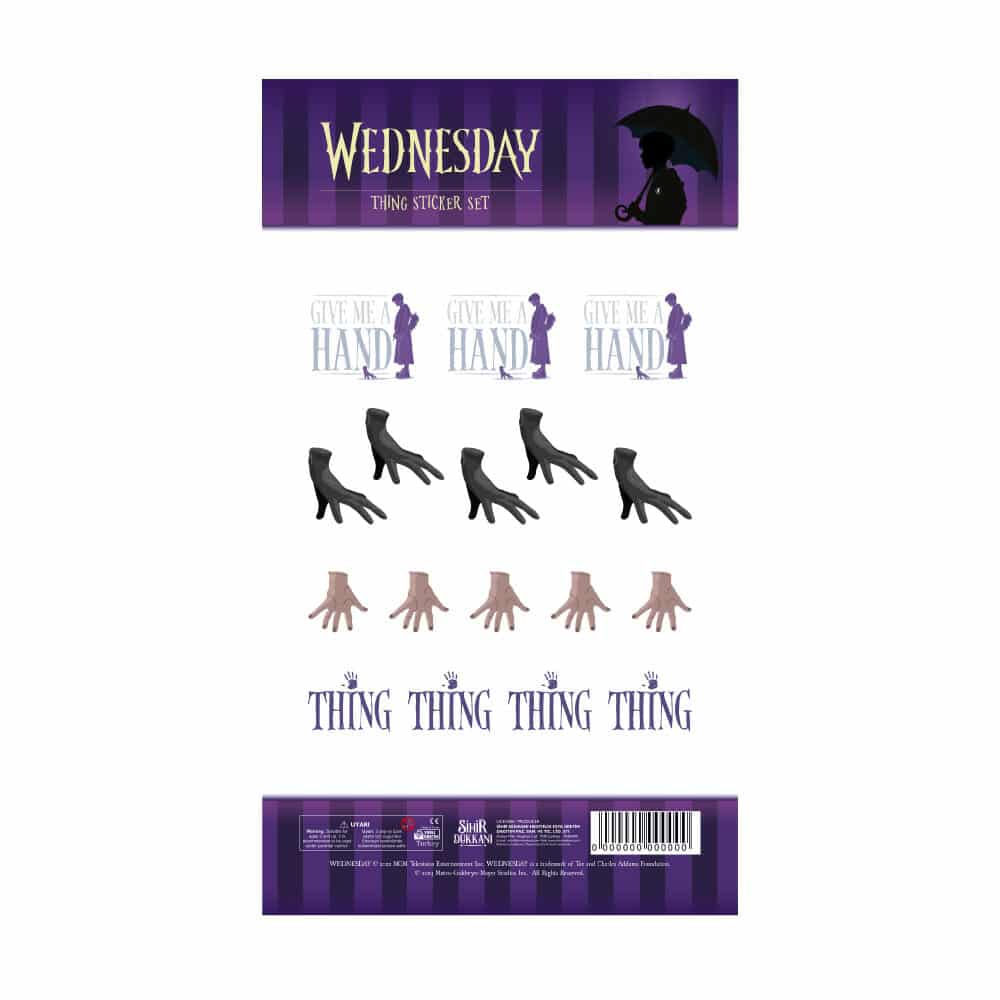 Wednesday Thing Sticker Set | Miniso