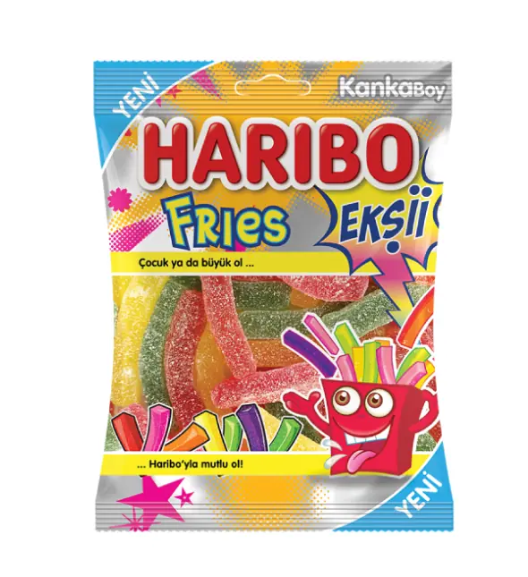 Haribo Fizz Fries Ekşi Jelibon 70 G Yeni
