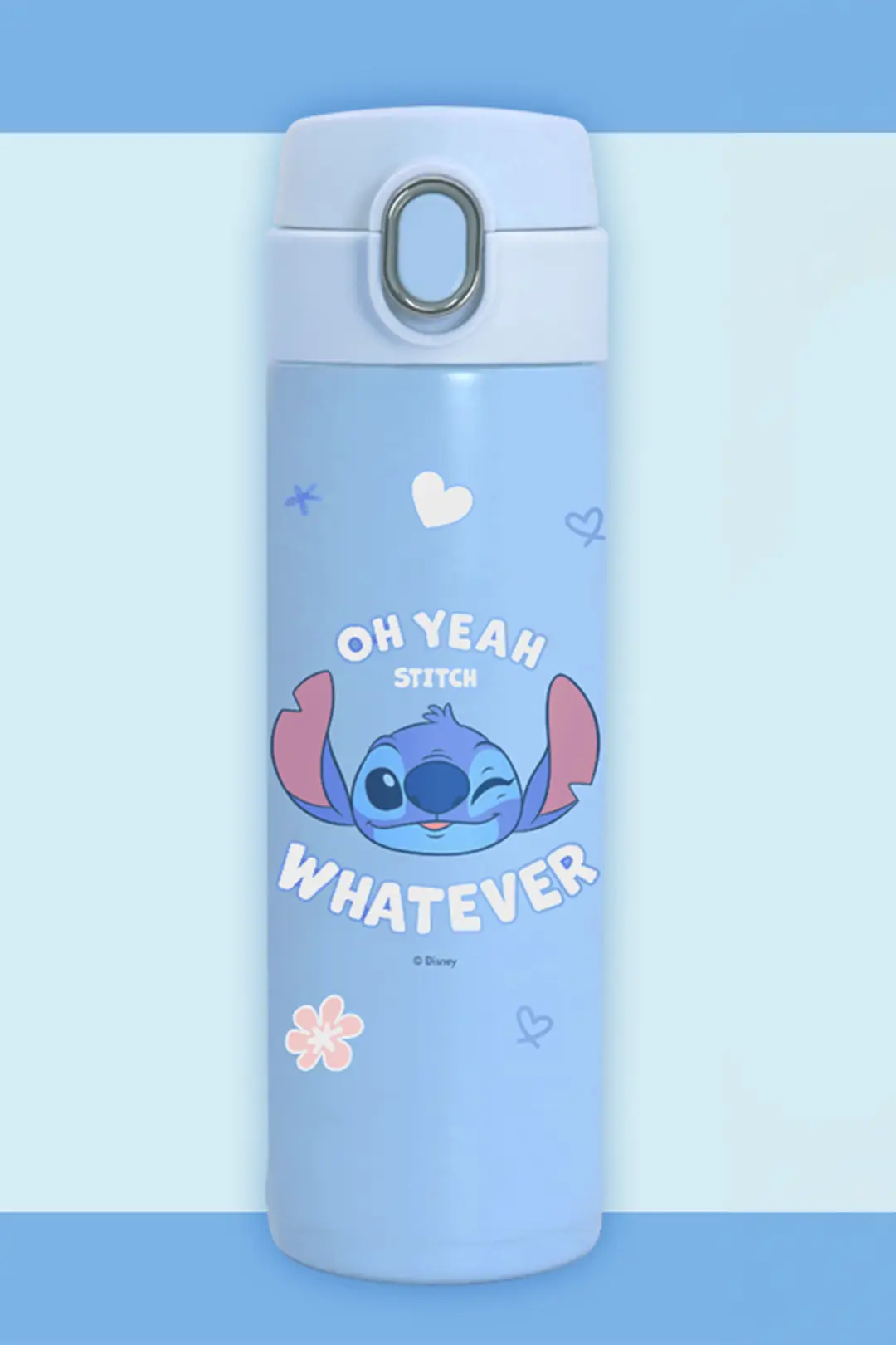 Lilo & Stitch Lisanslı Otomatik Kapaklı Termos (420ml) - Sti