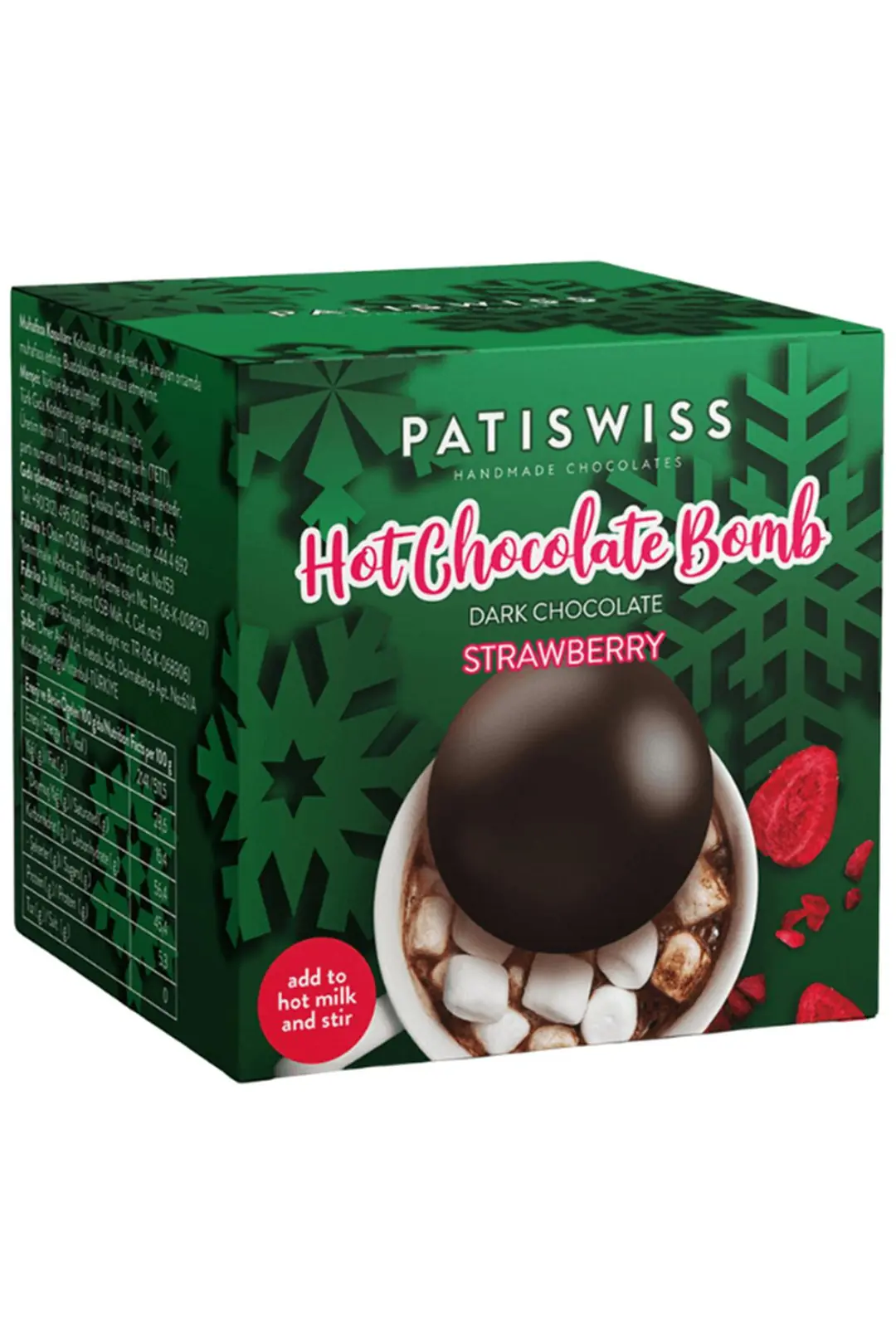 Chocolate Bomb Çilekli Bitter Çikolata 35g