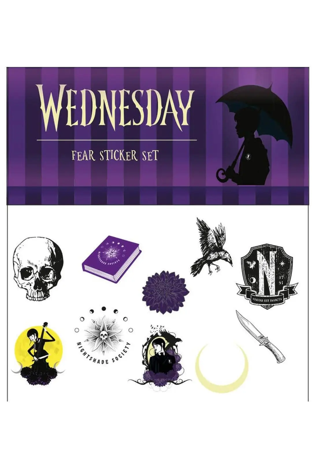 Wednesday Fear Sticker Set | Miniso