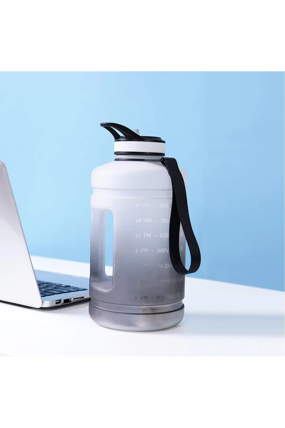 Büyük Sporcu Su Şişesi (2200Ml) - Siyah | Miniso