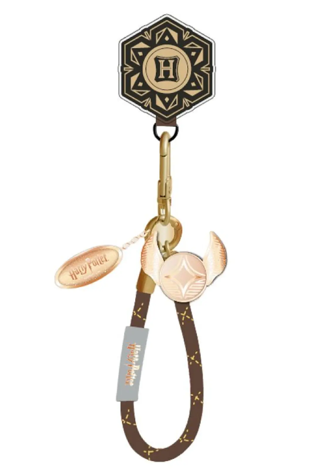 Harry Potter Lisanslı Metal Rozetli Telefon İpi (Golden Snit