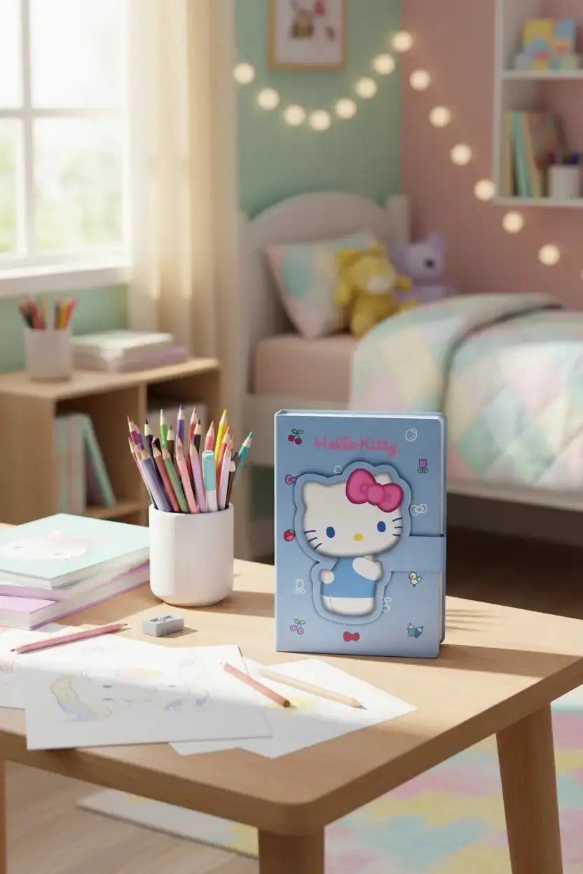 Hello Kitty Defter A5 – 3D Figürlü Manyetik Kapak | Miniso TR