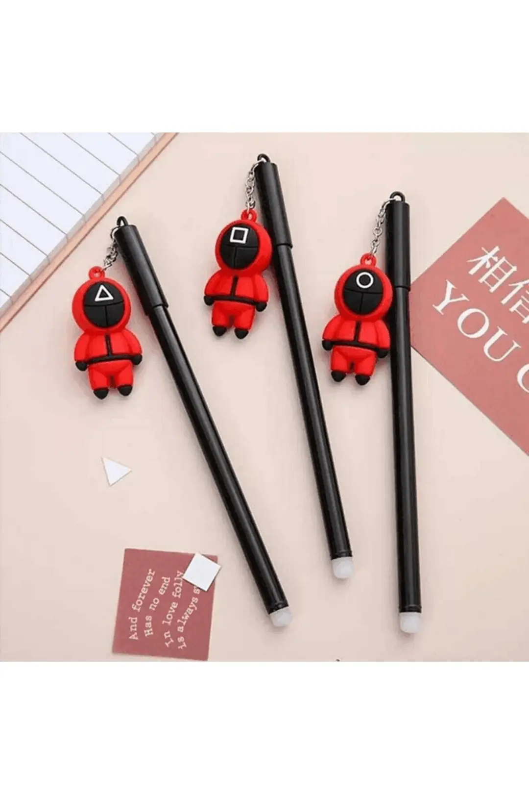 Squid Game Savaşçı Maske Figürlü Tükenmez Jel Kalem | Miniso