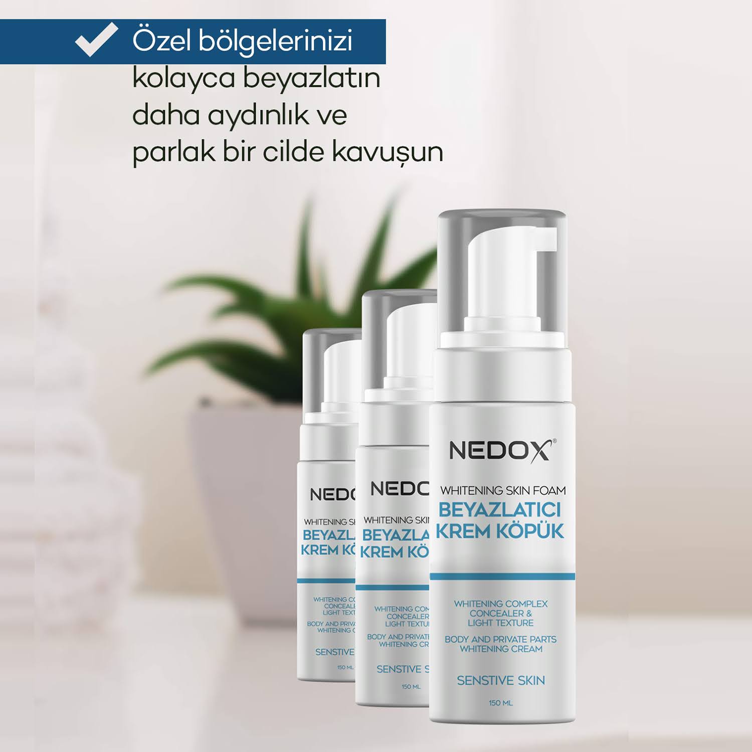 NEDOX Beyazlatıcı Cilt Ve Vücut Köpüğü 150 ML | Miniso