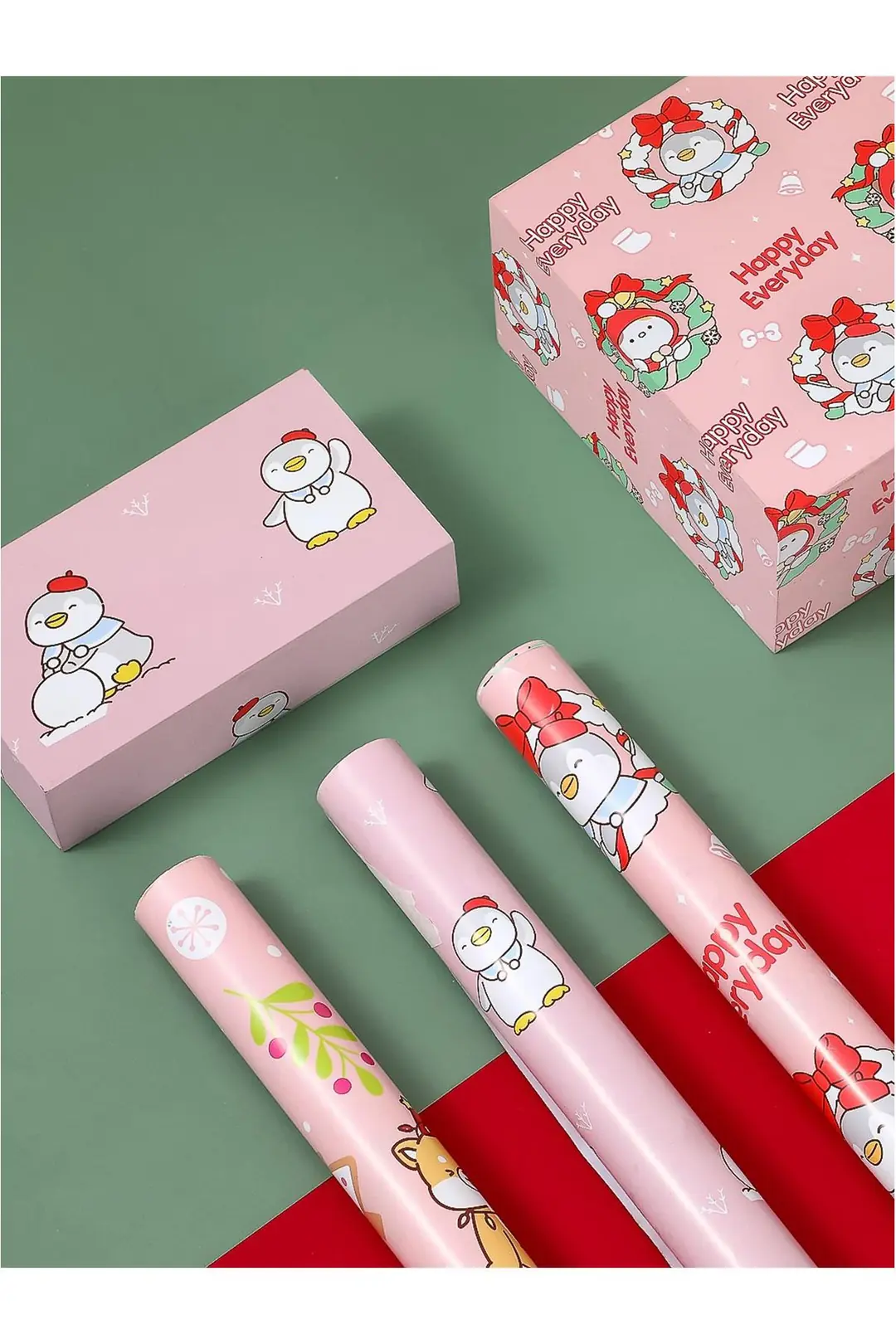 Mini Family Serisi Hediye Ambalaj Kağıdı 70*100Cm Pembe | Miniso