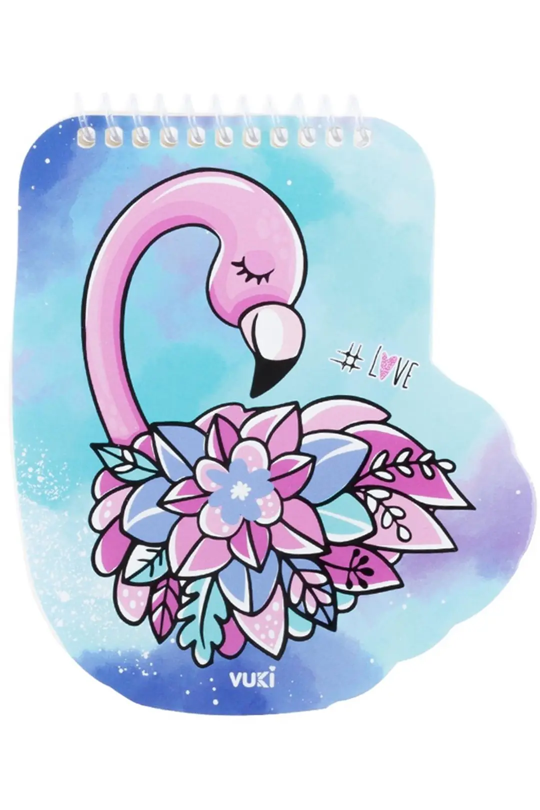 Vuki Flamingo Spiralli Mini Defter