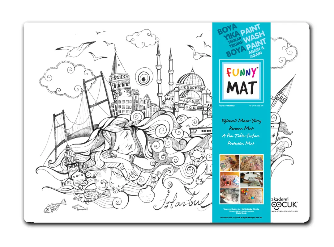 Akademi Çocuk-Funny Mat-İstanbul 48x33,5cm | Miniso