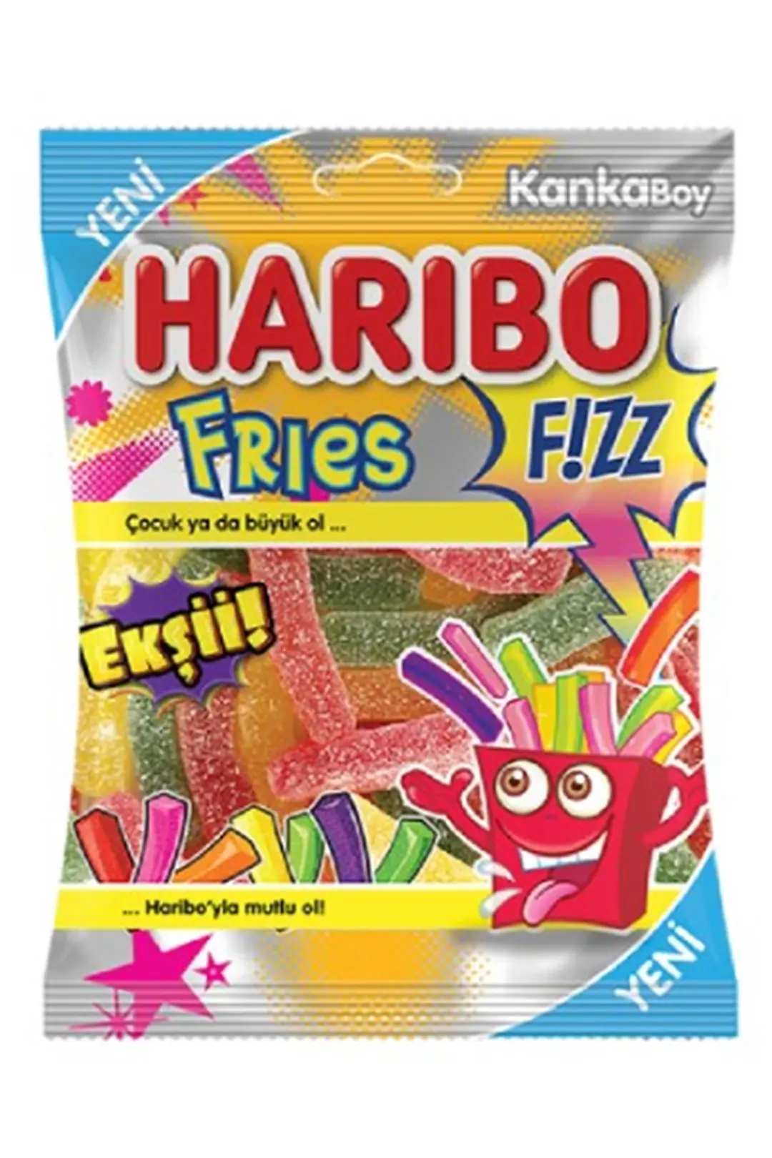 Haribo Fizz Fries 70 GDaha önce görülmemiş farklı tatları