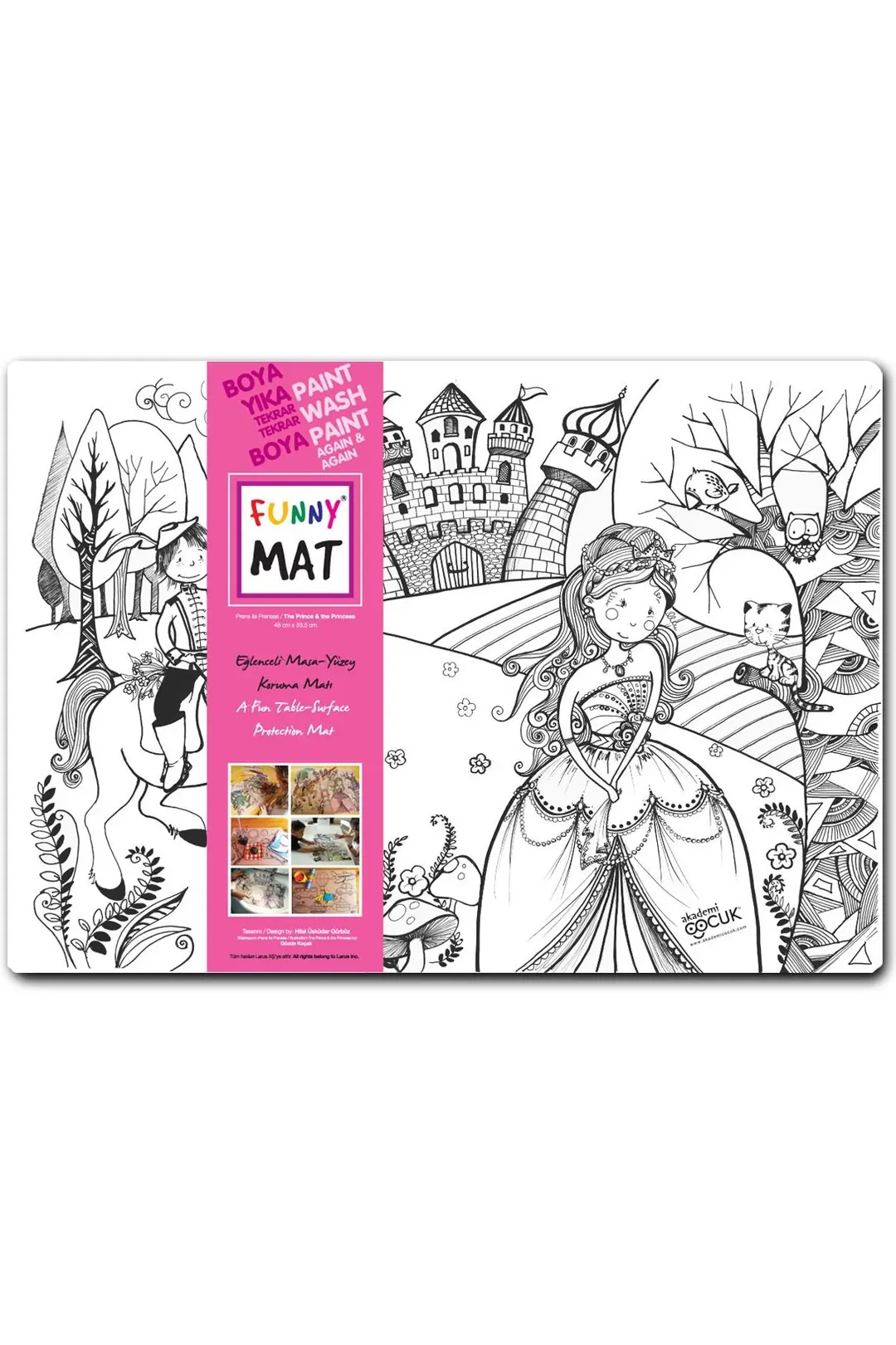 Akademi Çocuk-Funny Mat-Prens İle Prenses 48X33,5Cm | Miniso