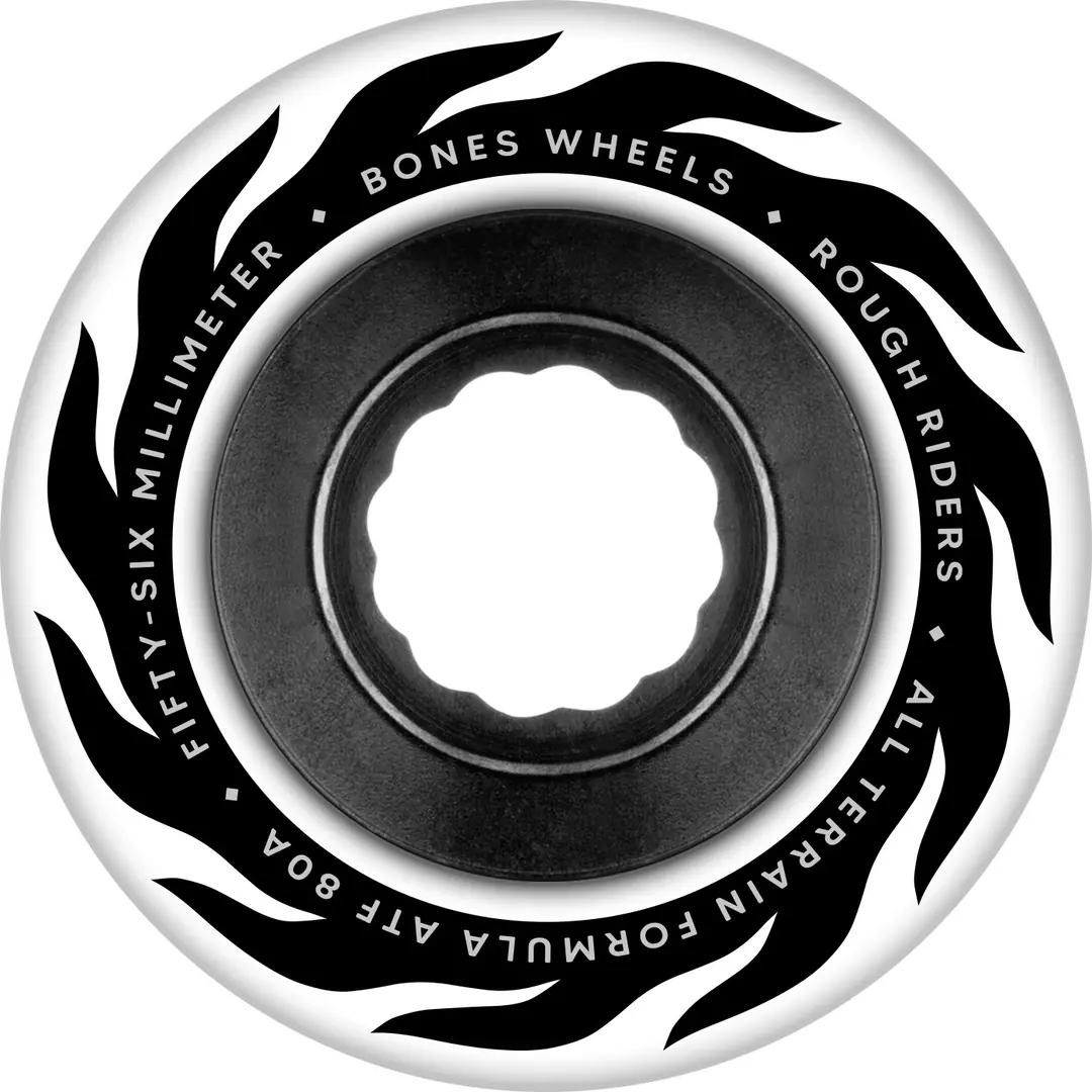 Bones ATF Rough Rider Eternal Flame 56MM 80A White Wheels