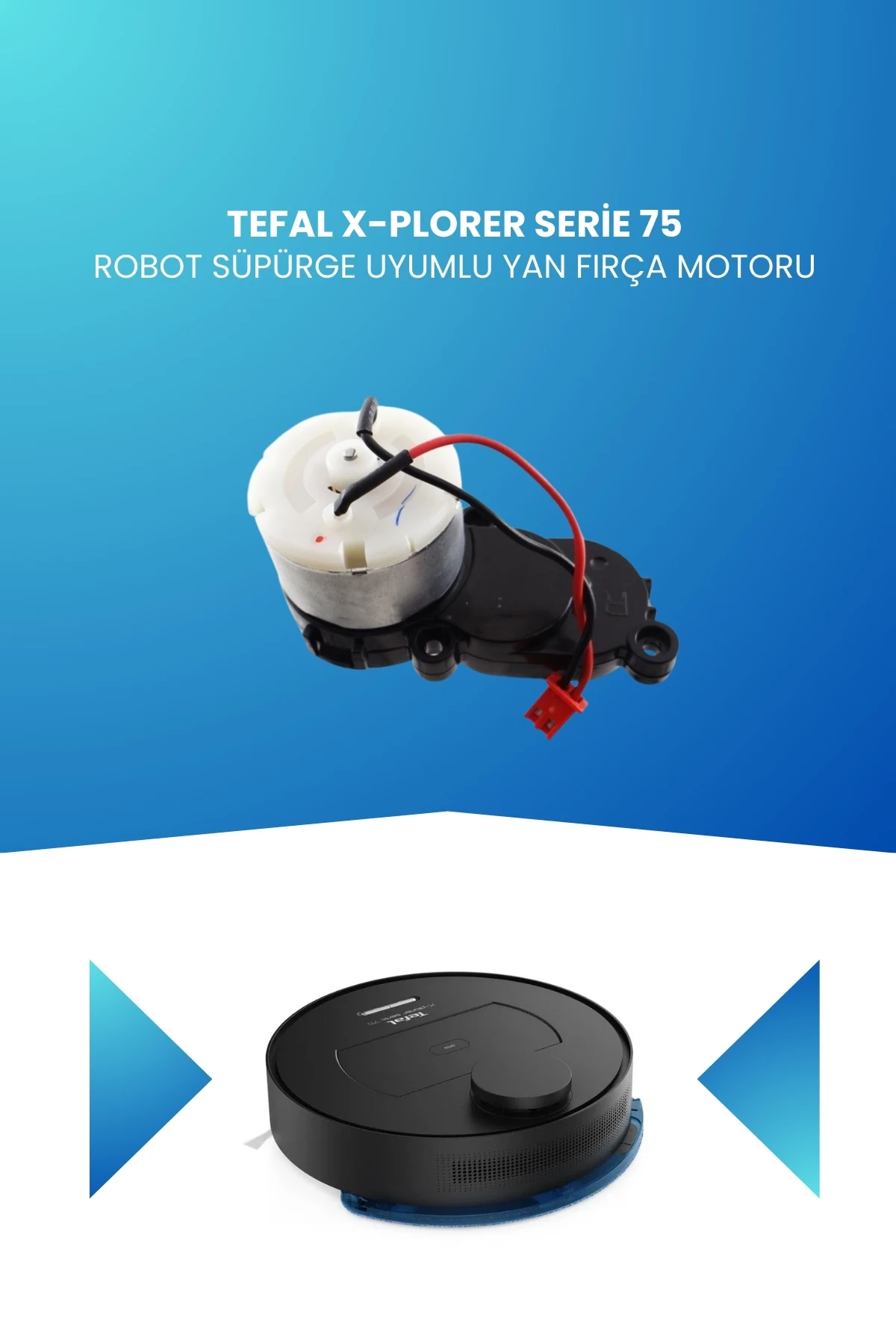 Tefal X-plorer Serie 75 Robot Süpürge Uyumlu Yan Fırça Motoru