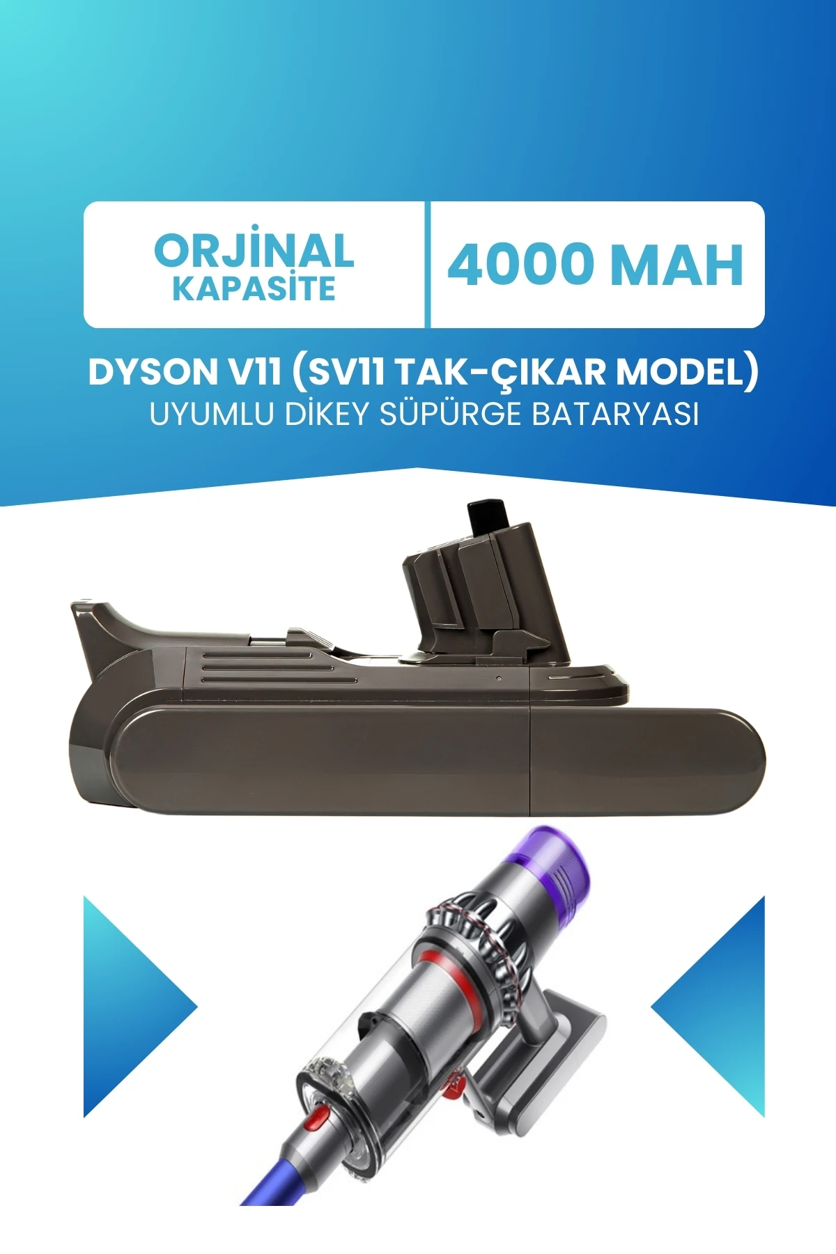 Dyson V11 (SV11 TAK-ÇIKAR MODEL) Dikey Süpürge Batarya 25.2 V 4000mah ...