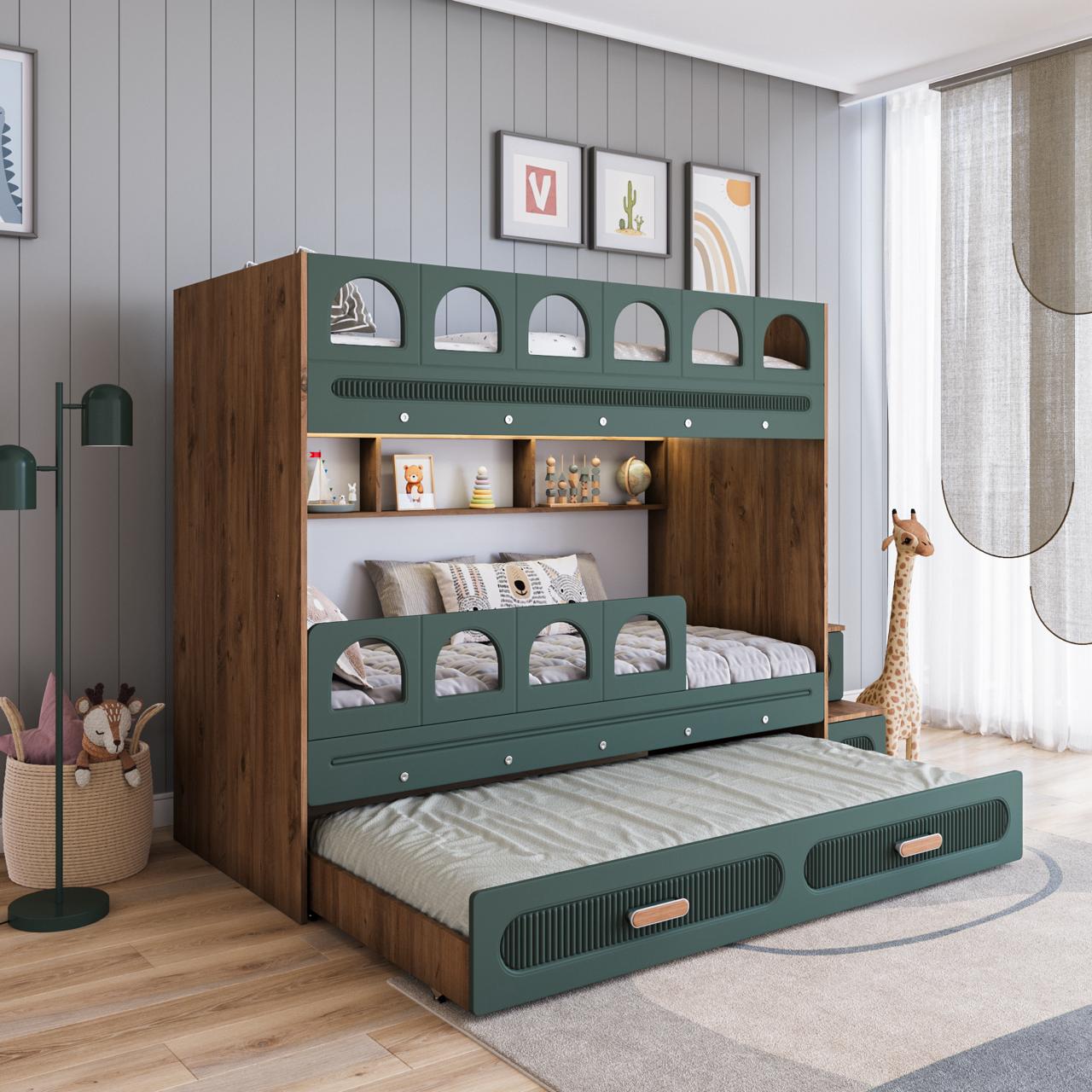 %100 Mdf Milen Yeşil Ranza