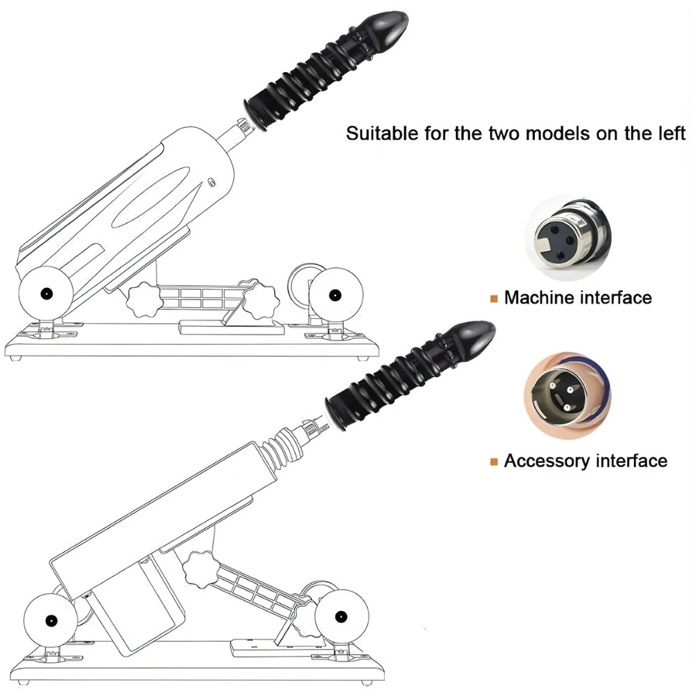 Machine Gun Sex Machine Black 22 Cm Realistik Penis Başlık | Agorshop Sex Shop