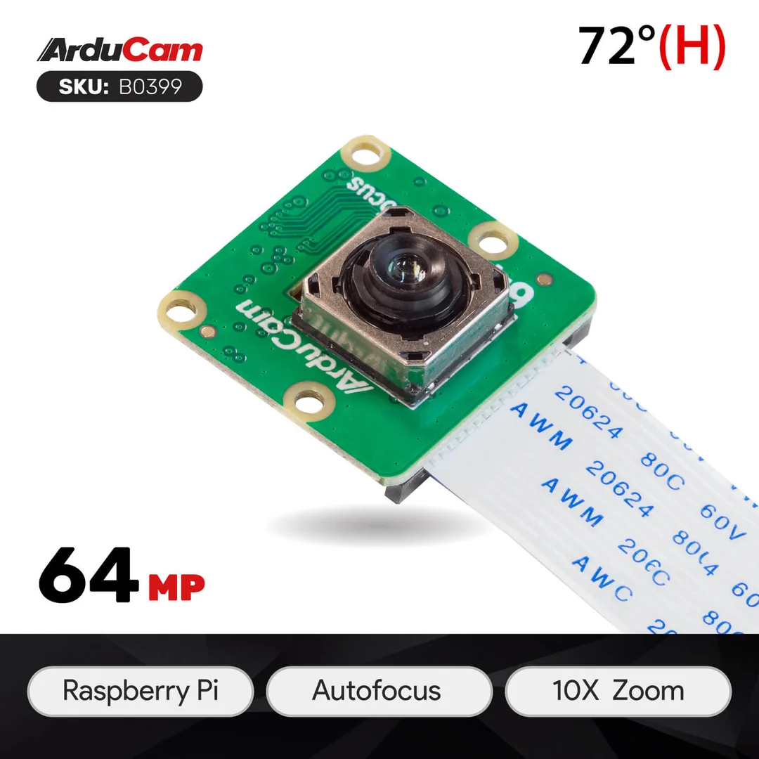 Raspberry Pi için Arducam 64MP Otofokus Kamera Modülü | SAMM Market