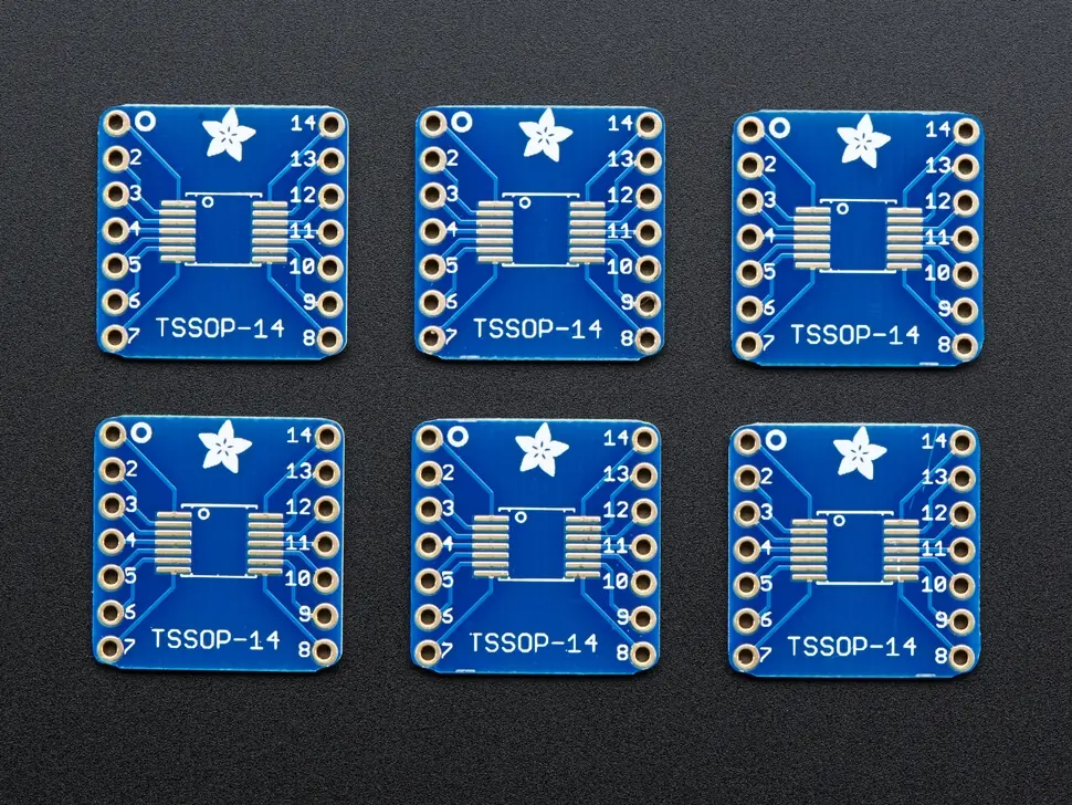 SOIC-14 veya TSSOP-14 için SMT Breakout PCB - 6'lı Paket | SAMM Market