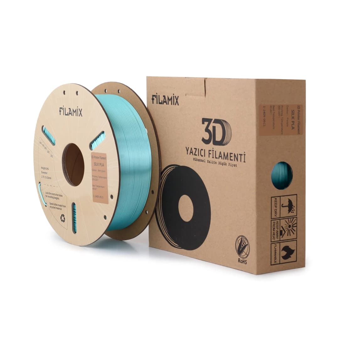 Filamix Silk PLA Filament Nane Yeşili 1.75mm 1Kg | Parlak Yüzeyli 3D ...