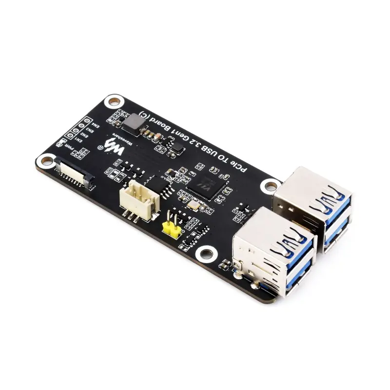 Raspberry Pi 5 İçin PCIe’den 4 Kanallı USB 3.2 Gen1 Dönüştürücü Kartı (C)