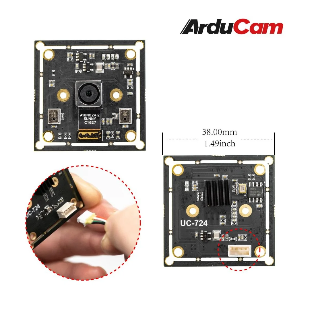 Arducam 16MP Autofocus USB Camera with Microphone IMX298 Mini UVC USB2 ...