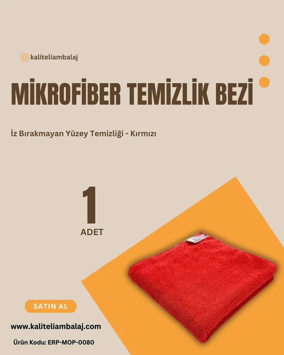 Intermop Mikrofiber Cam Temizleme Bezi – Kırmızı 40x40 cm | İz Bırakmayan Cam Temizliği | En ...