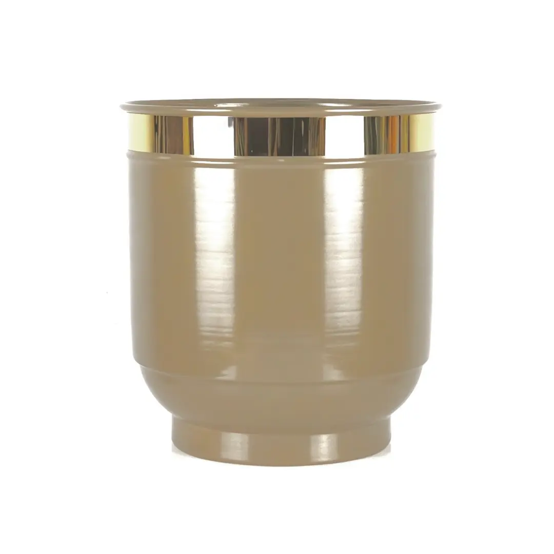 Metal Ayaksız Saksı Vizon Çap:32cm H:35cm