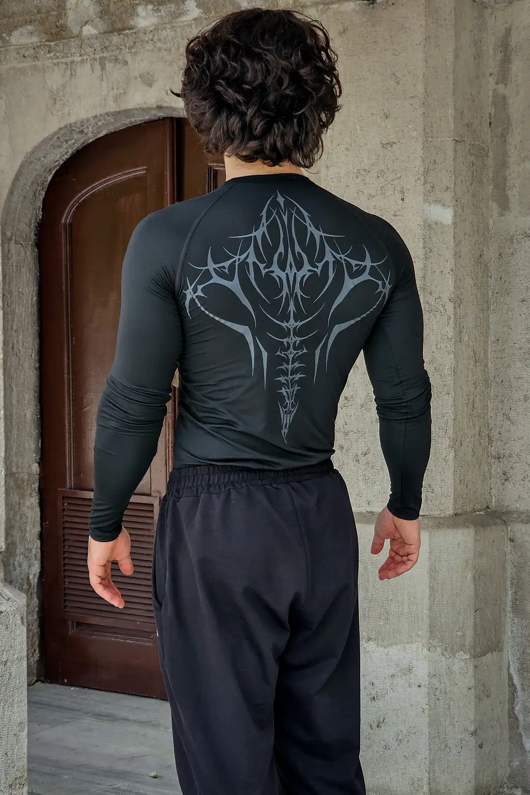 Cyber Bones - Uzun Kollu Compression Tshirt