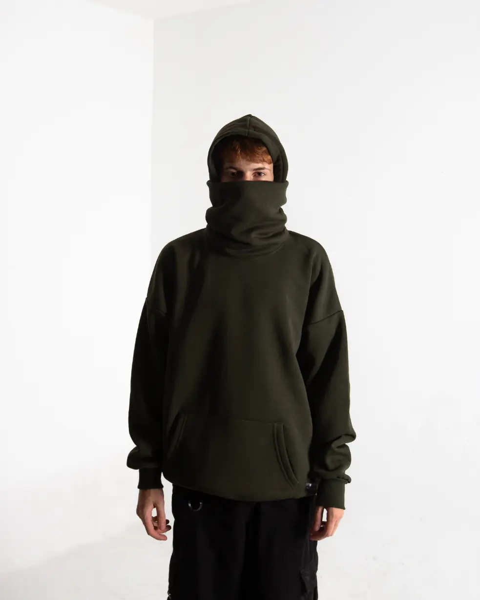 Erkek Haki Basic Ninja Oversize Sweatshirt - Gerusta