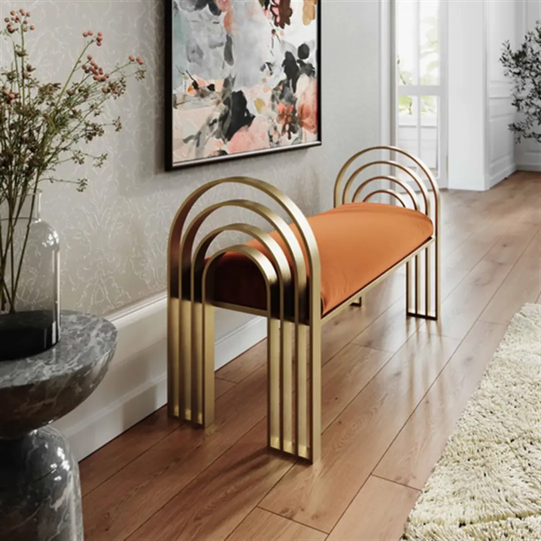 Giza Gold Metal Bench | PüffKonsept
