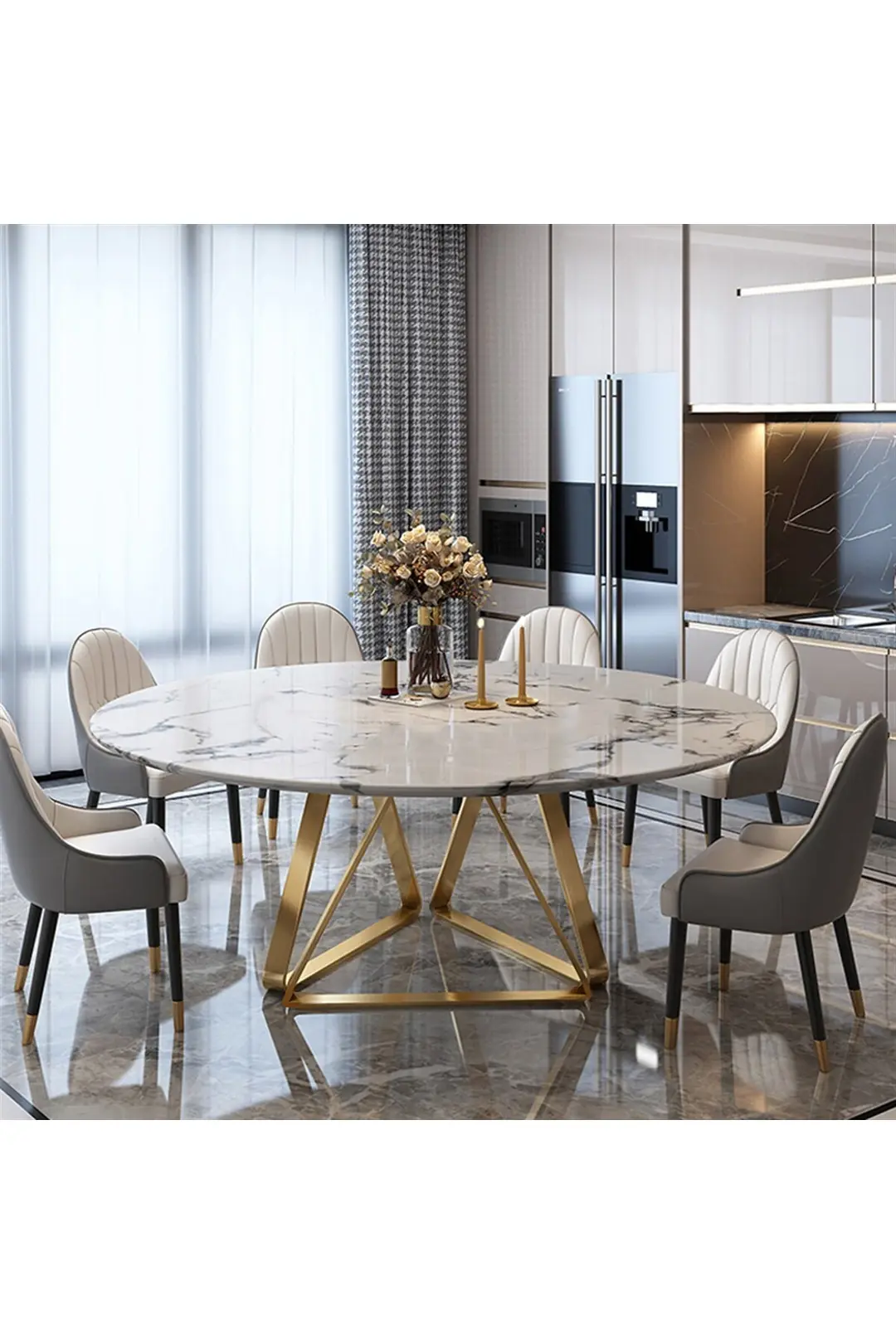 Metal Modern Hilara Yemek Masası