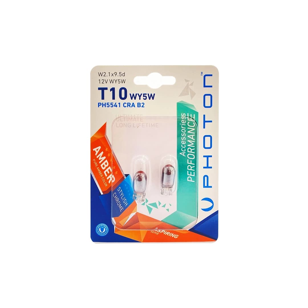 Photon T10 W5W Chrome 12V Amber Bulb Prices | Autopartia