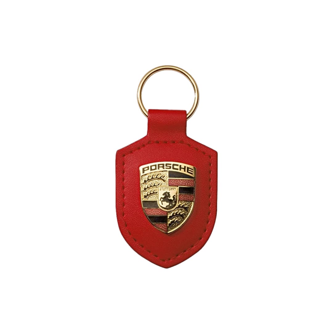 Porsche Leather Porsche Emblem Keychain Red prices | Autopartia
