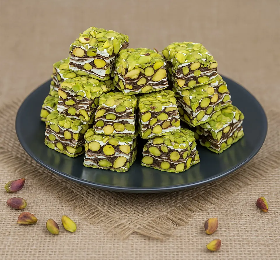 File Antep Fıstıklı Lokum | Çifte Fıstıklı Baklava Lokumu