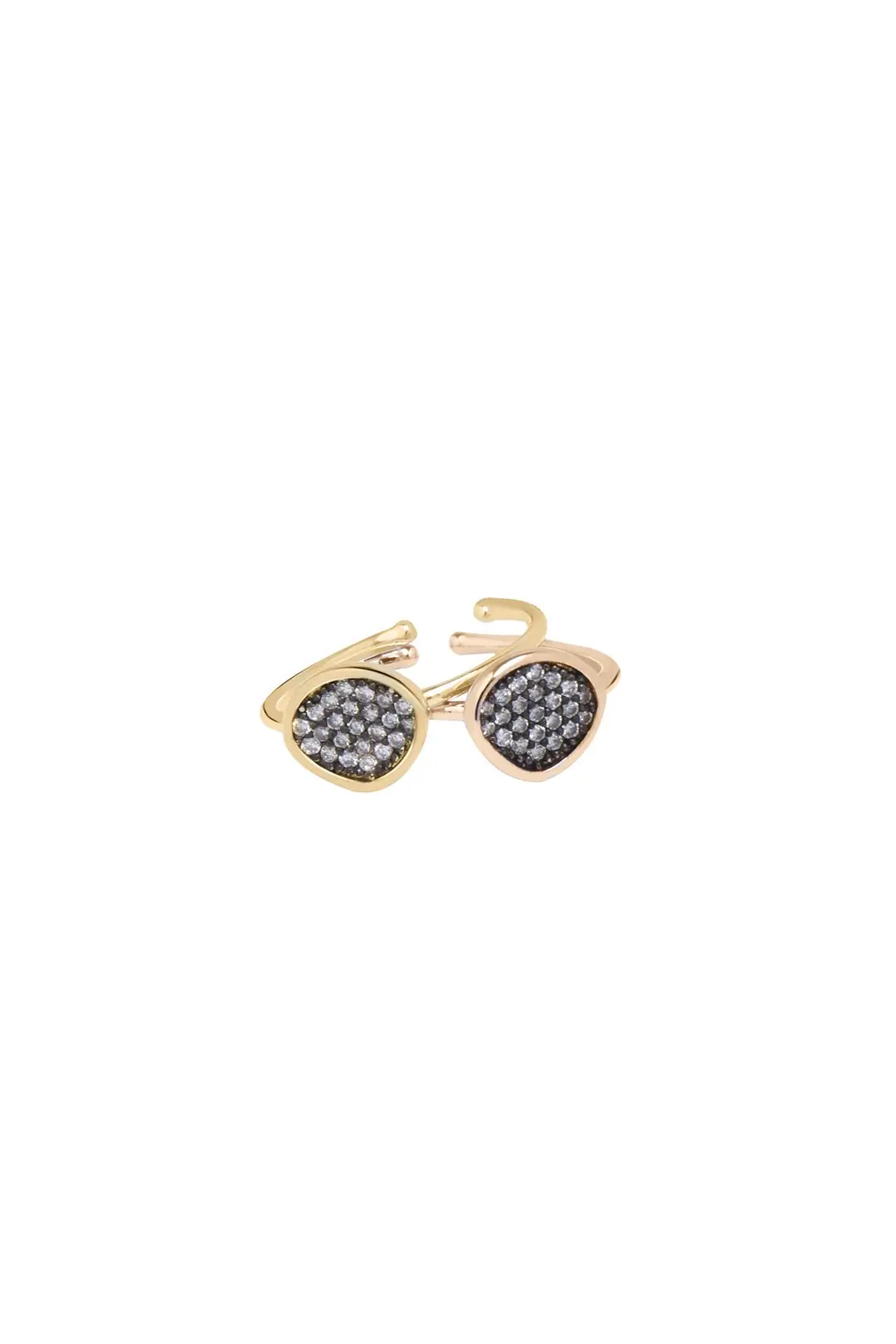 TWINFLAME Set Of CZ Rings Two Tone Stackable Ring APP twinflame-set-of-cz-rings-two-tone-stackable-ring-app