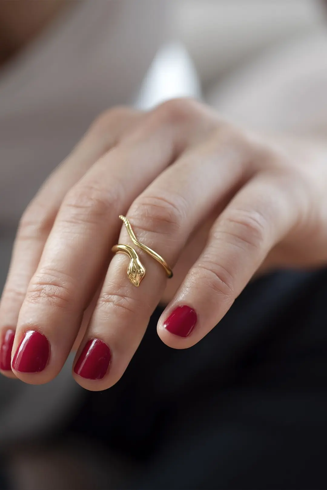 SNAKE AROUND MY FINGER GOLD - Knuckle Ring - Snake Shaped Knuckle Ring ...