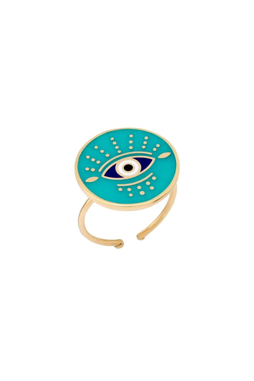 CIELO - Round Eye Ring - Blue Enamel Eye Ring | APP
