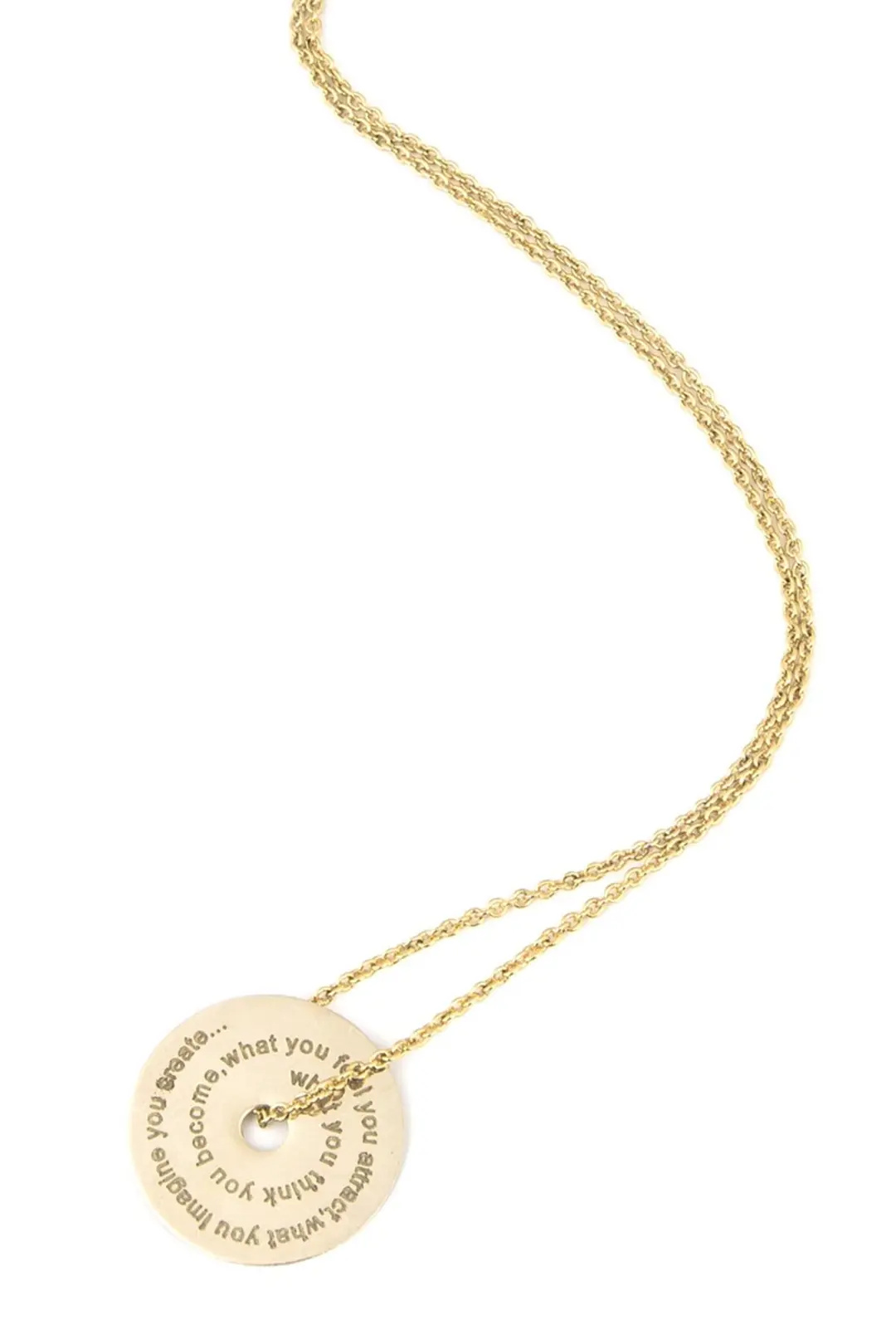 LIFE CYCLE... - Inspirational Disc Necklace - Gold Filled Inspiration ...