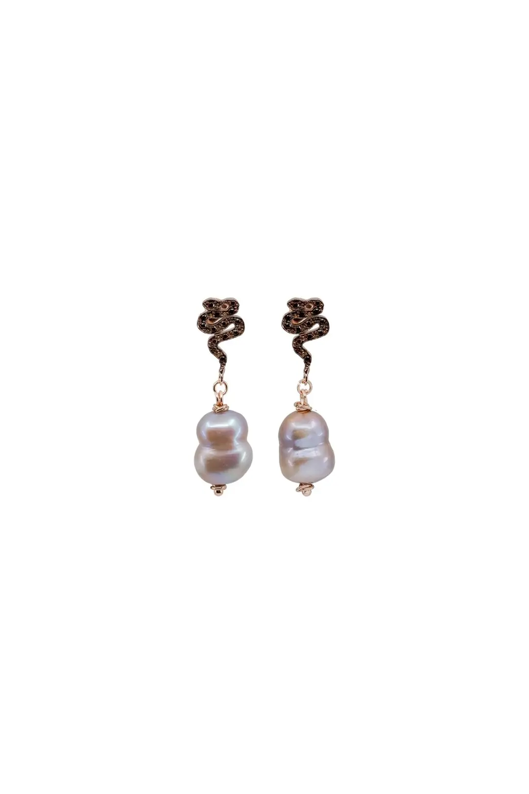 BELLEZZA - Pearl Snake Earrings - Pearly Snake Earrings | APP