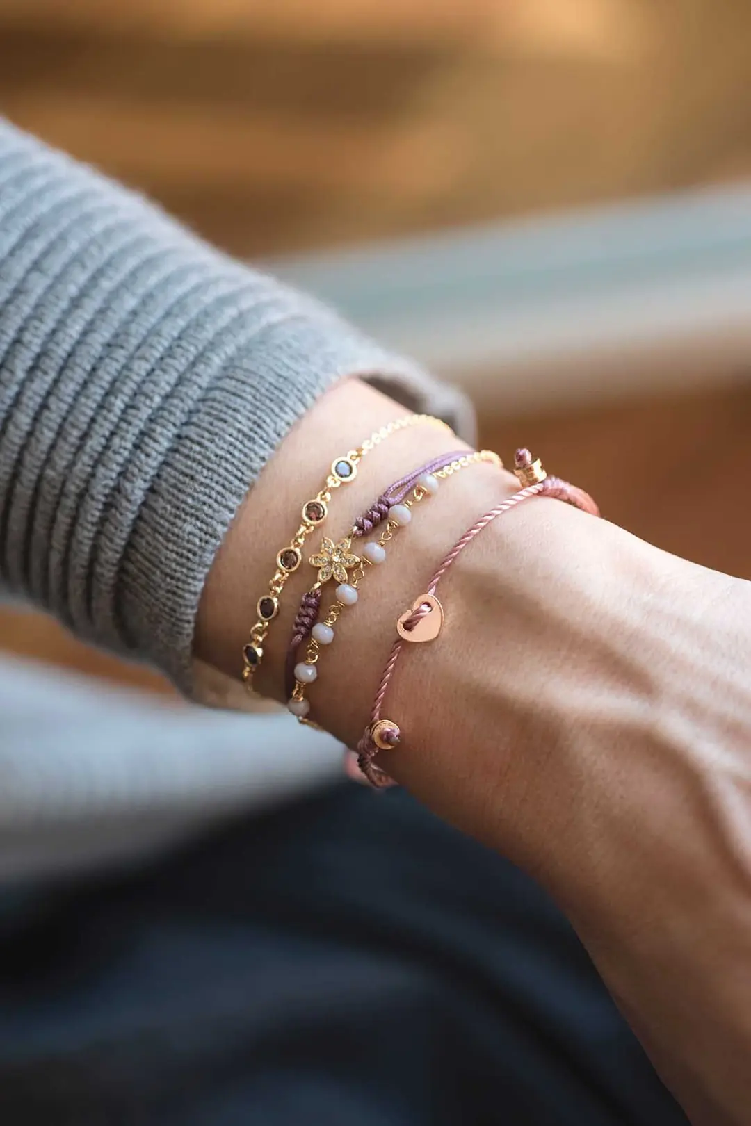 LITTLE DAISY - Sliding Knot Bracelet - Minimalistic Daisy Pull Cord ...