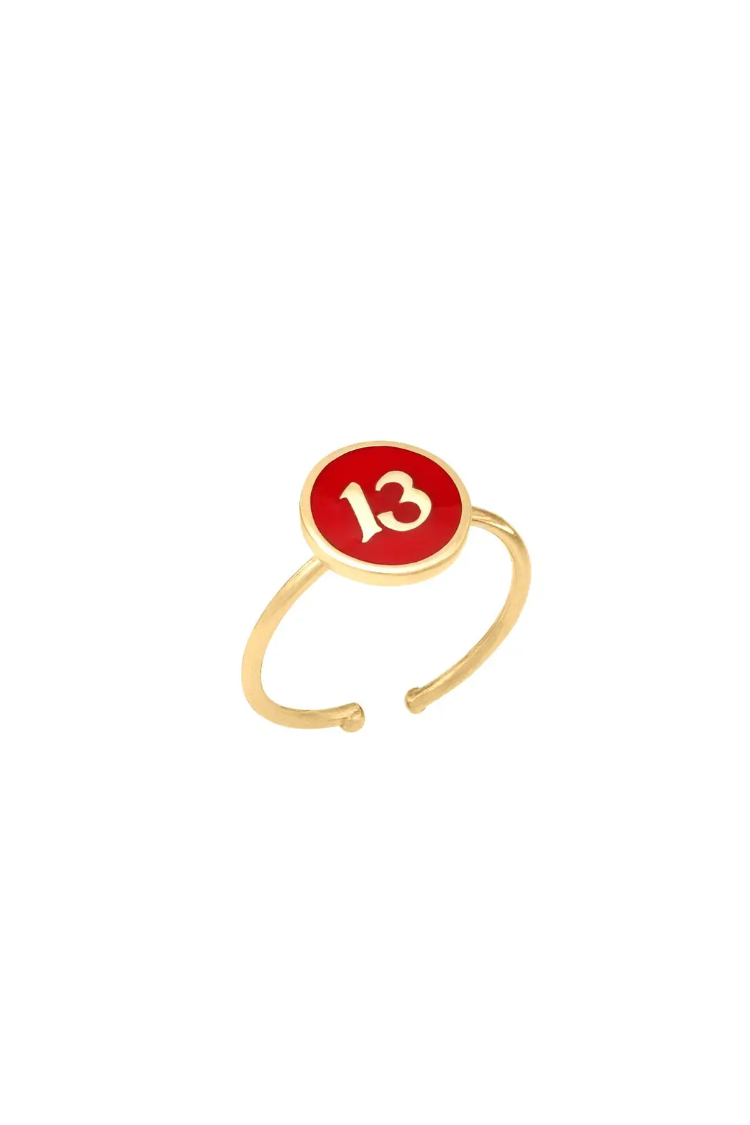 RED 13 - Luck Ring - Red Enamel Lucky 13 Ring | APP