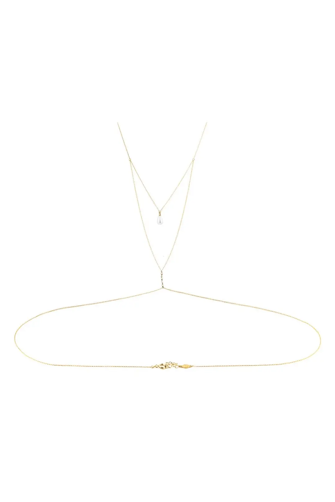 PEARL DROP - Back Chain - Dainty Back Chain Body Jewelry | APP