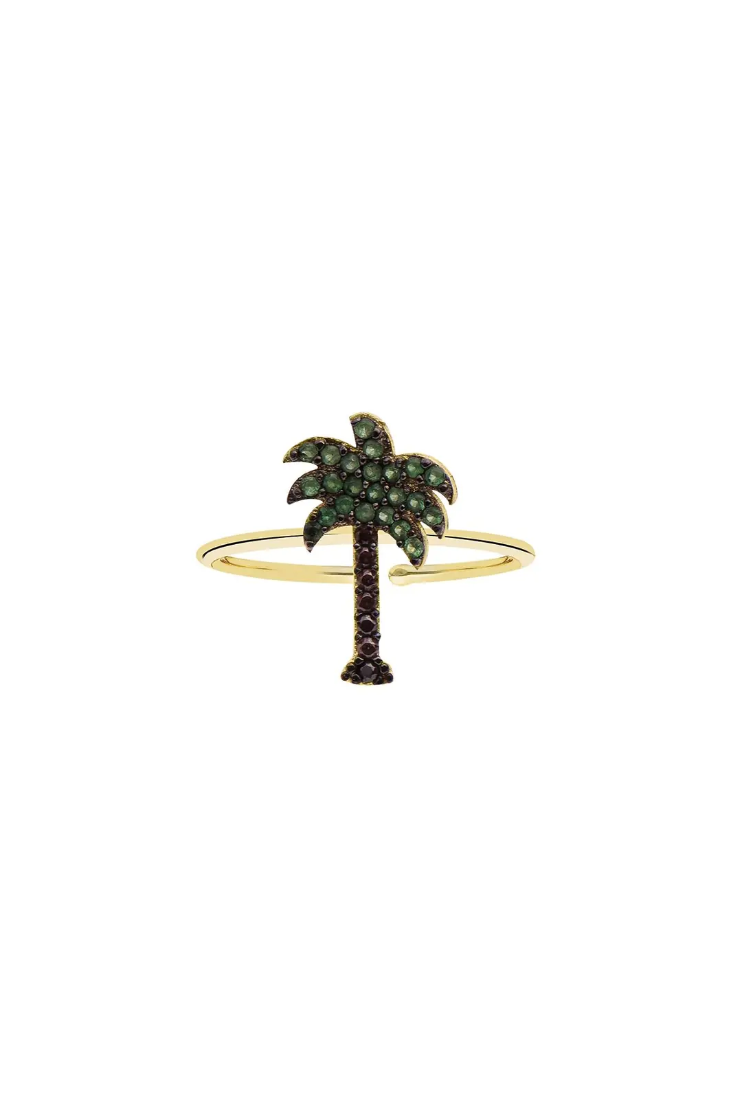PHOENIX - CZ Palm Tree Ring - Multicolor CZ Palm Tree Ring | APP