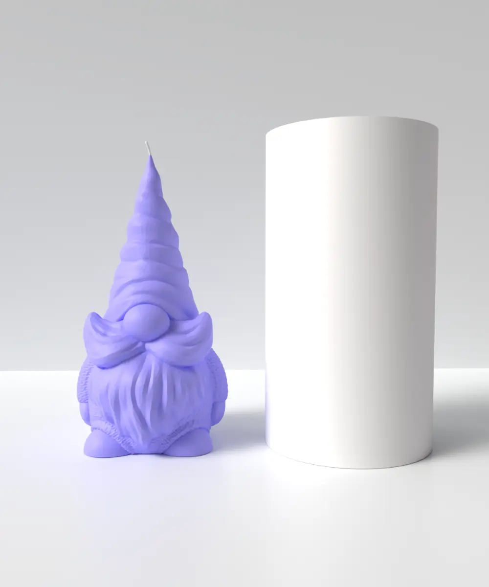 Dwarf candle and concrete silicone mold M4