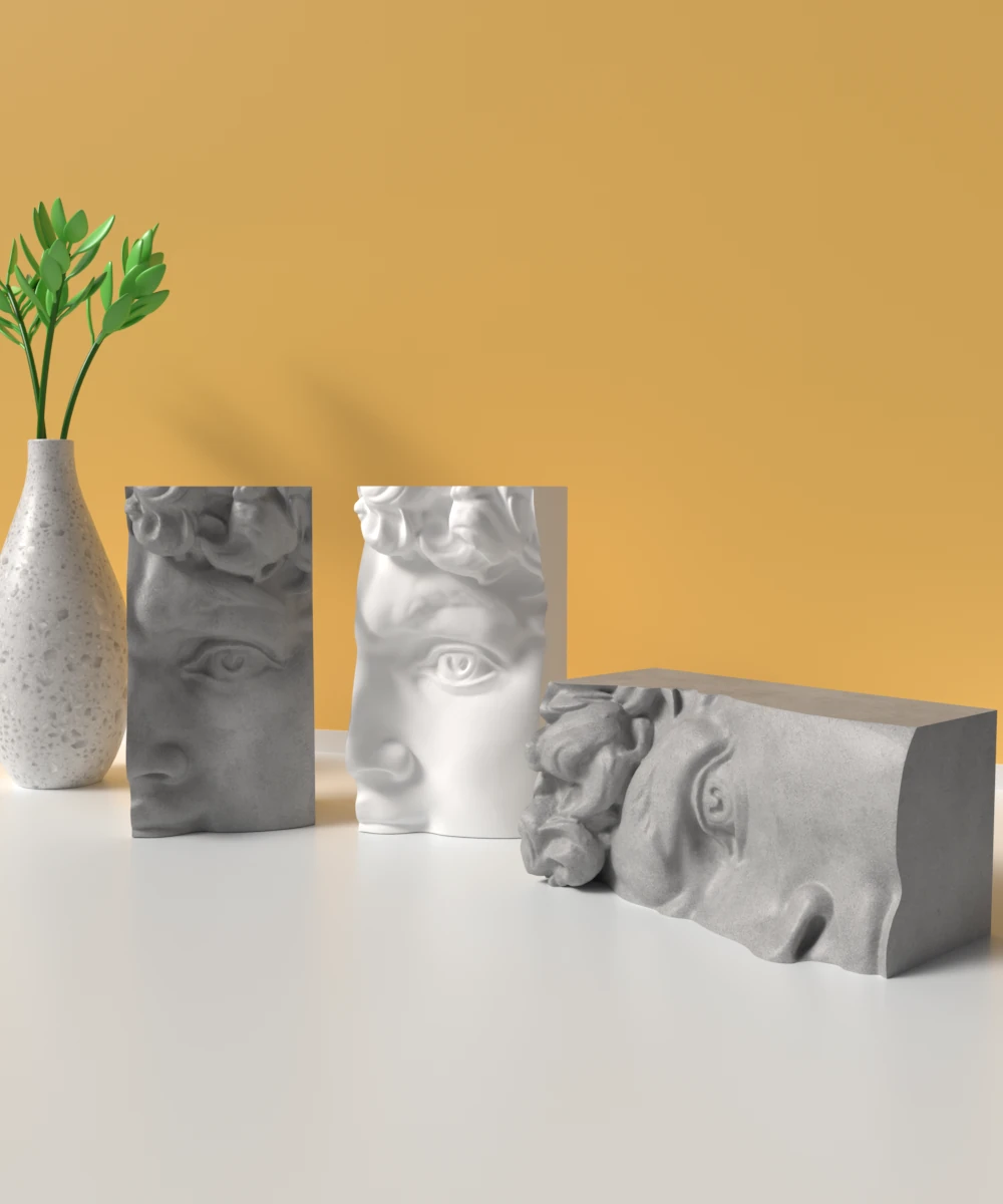 David Face Silicone Mold