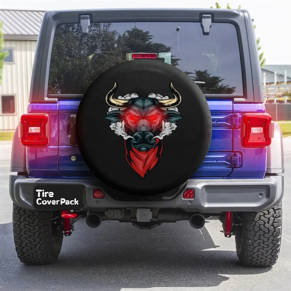 Led Light Spare Wheel Tire Cover - Bull